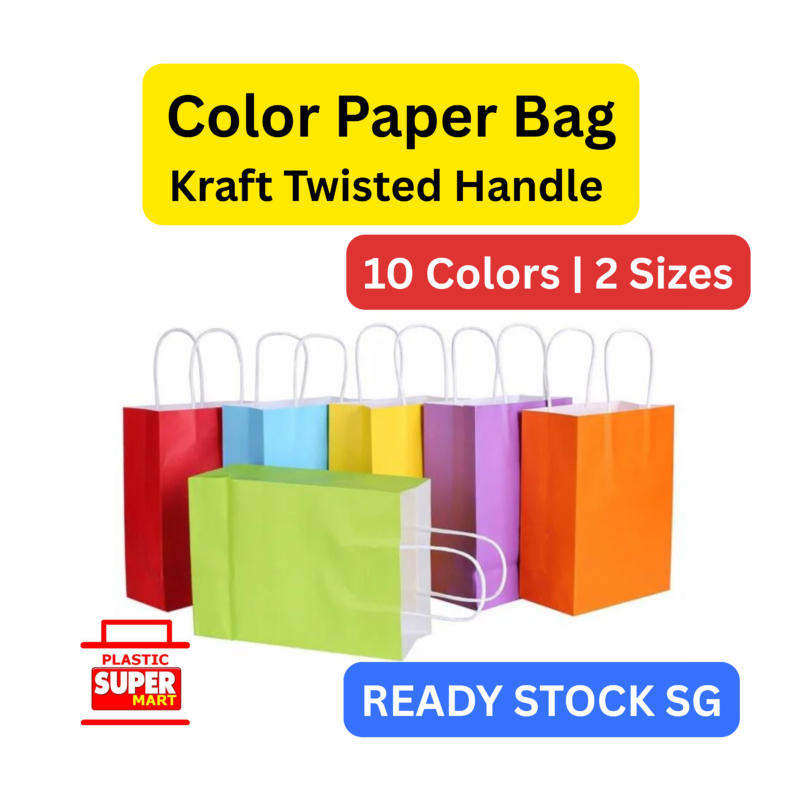 Kraft Paper Bags : Plasticsupermart Singapore