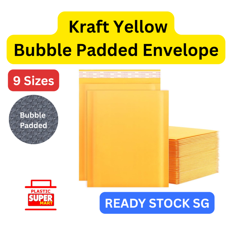 Kraft Yellow Bubble Padded Envelope Mailer : Plasticsupermart