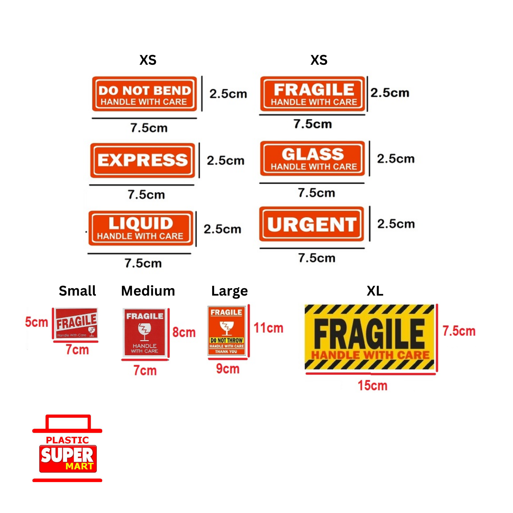 Fragile Stickers : Plasticsupermart