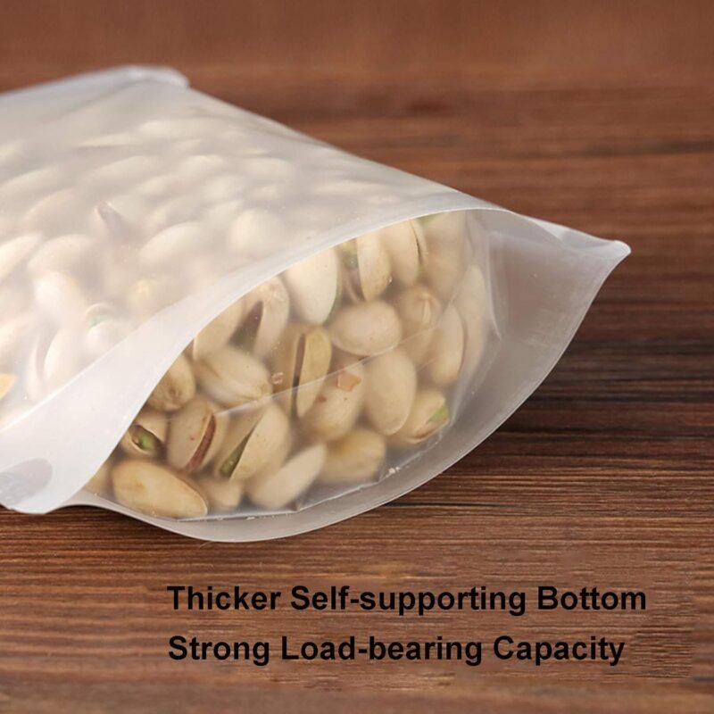 Flat Matte Frosted Zip Lock Food Pouch : Plasticsupermart Singapore