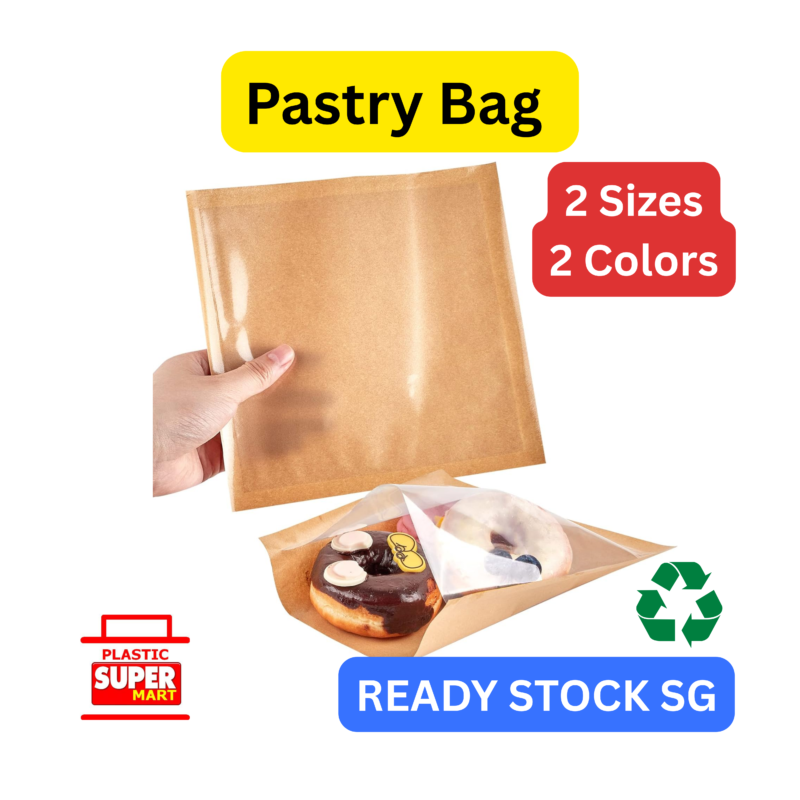 Pastry Bread Bakery Bag with Window : Plasticsupermart