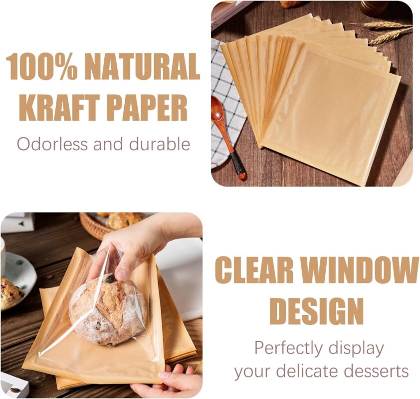 Pastry Bread Bakery Bag with Window : Plasticsupermart