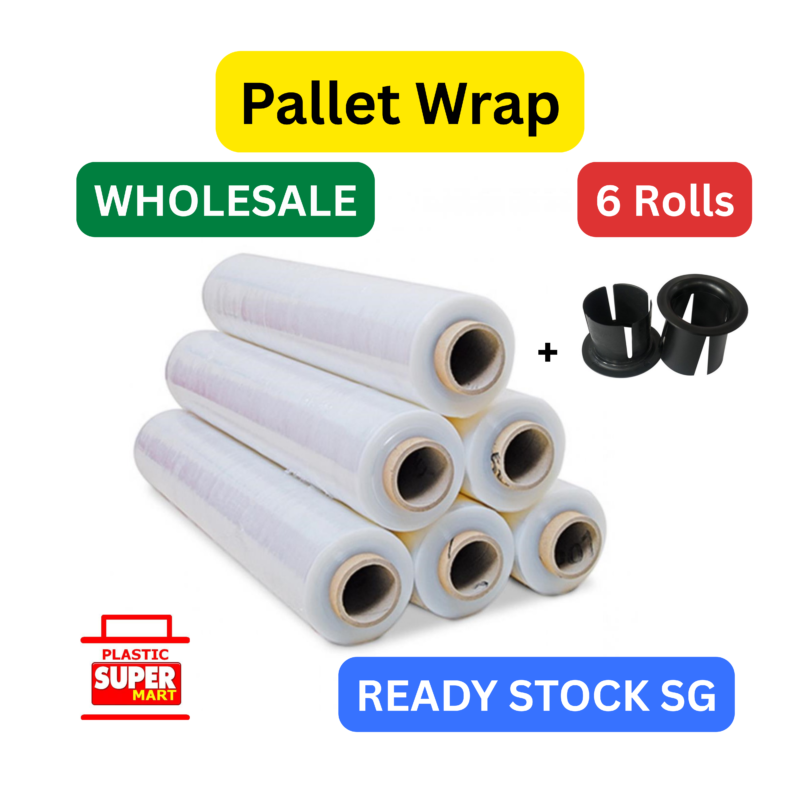 Pallet Wrap Stretch Flim [Bulk Purchase 6 Rolls] : Plasticsupermart